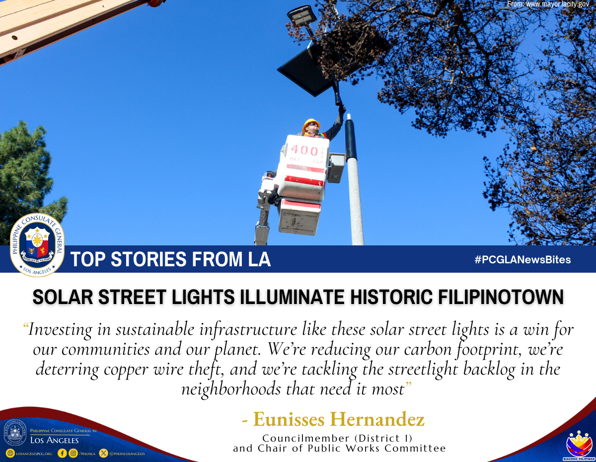 [#PCGLANewsBites]: Solar Street Lights Illuminate Historic Filipinotown ...